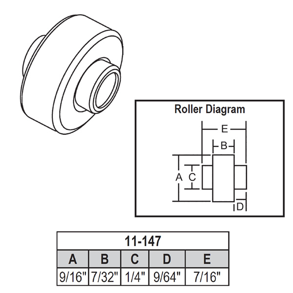 Sliding Window Wheels 11-147 | Window and Door Parts