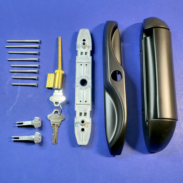 Interlock Intuition Sliding Door Handle Set Keyed 13-595BK | Window and ...