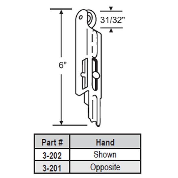 Wood Bi-Pass Hanger 3-201 | Window and Door Parts