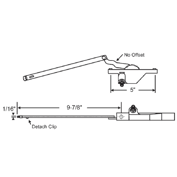 Rear Mount Casement Operator 36-248-3 | Window and Door Parts