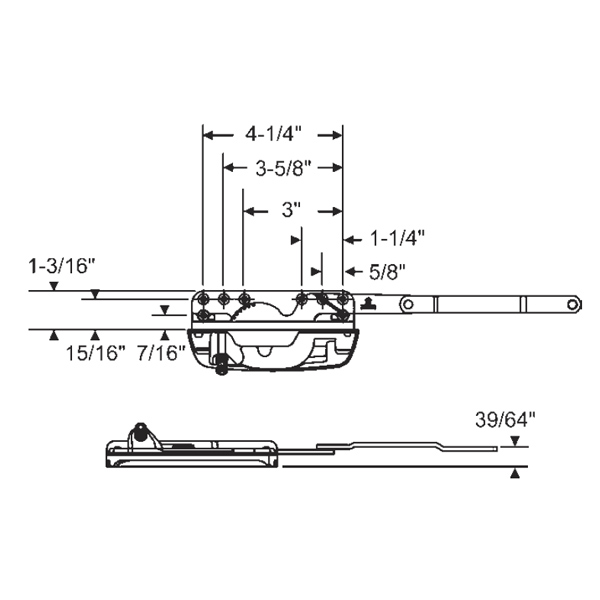 Truth Sill Mounted Casement Operator 36-470EN | Window and Door Parts