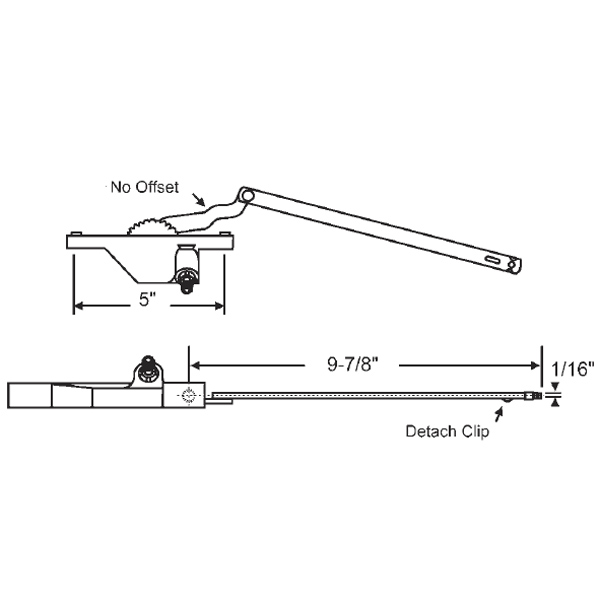 Truth Rear Mount Casement Operator 36-249-1 | Window and Door Parts