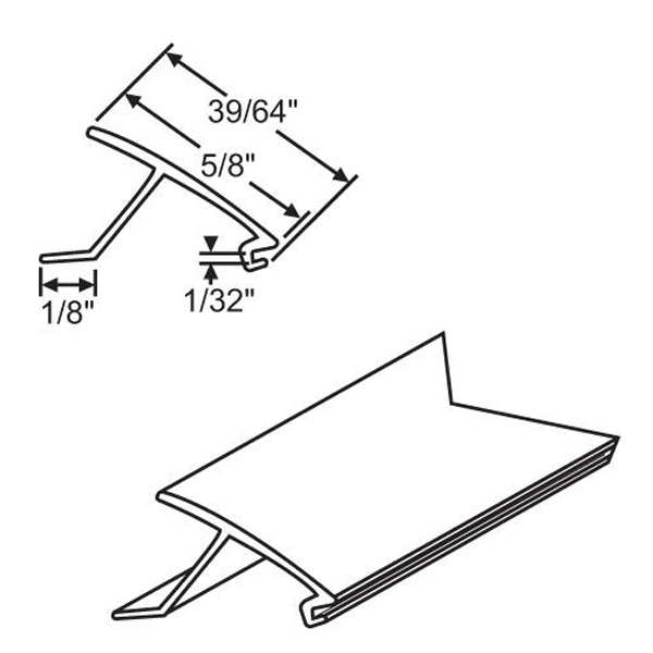 Milco Snap In Vinyl Glazing Window Bead 65-564b | Window and Door Parts