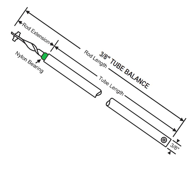 32 Inch Spiral Window Tube Balance, Green Bearing 76-SMS32G | Window ...