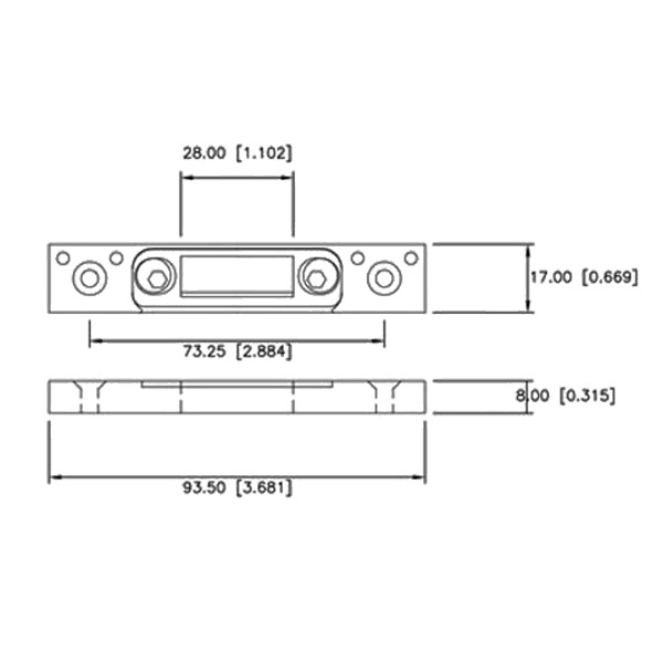 GU Shootbolt Strike Plate 854-10207 | Window and Door Parts