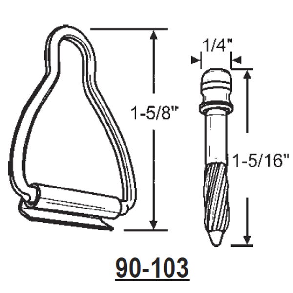 Wire Loop Latch Set 90-103 | Window and Door Parts