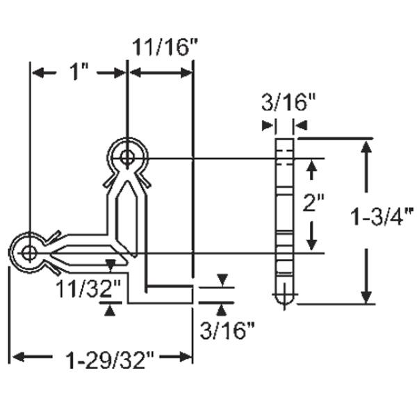 Internal Metal Corner 900-17541T | Window and Door Parts