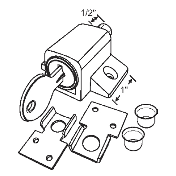 Security lock 900-9718W | Window and Door Parts