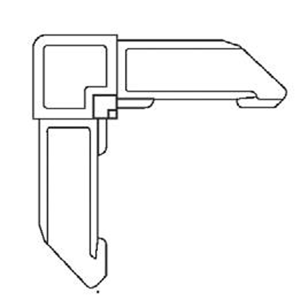 Window Screen Outside Corner Key White 90H-437 | Window and Door Parts