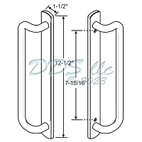 PGT Sliding Door Handle Set, White 13-489W | Window and Door Parts