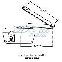 GU Casement Window Operator 36-516LHbW | Window and Door Parts