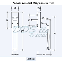 GU Handle with Key 854-10432 | Window and Door Parts