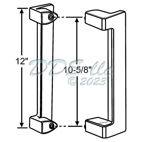 Interlock Crest Sliding Door Handle 13-710LBZ | Window and Door Parts
