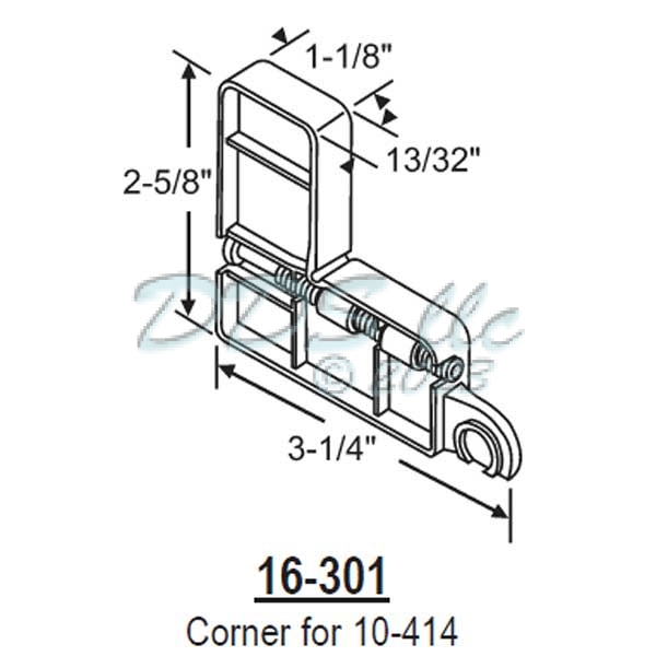 Screen Door Corner 16-301 | Window and Door Parts