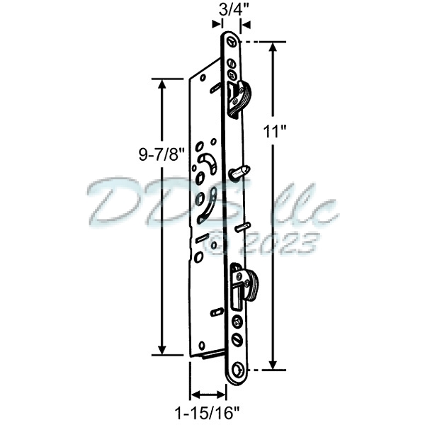 Windoor Sliding Door Mortise Lock 2 Point 16-800 | Window and Door Parts