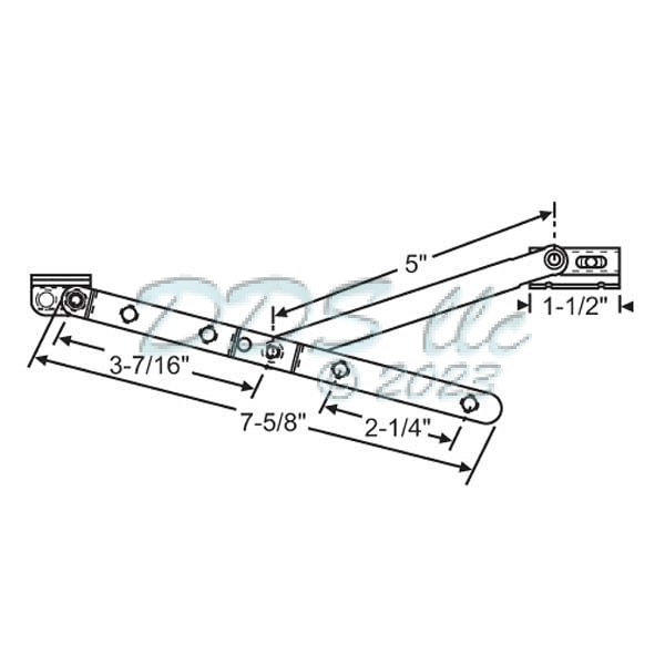 Biltbest Casement Window Hinge Arm Set 28-120NSA | Window and Door Parts