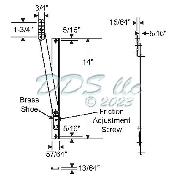 14 inch Truth Anderberg HD Friction Adjuster 28-14-10-0 | Window and ...