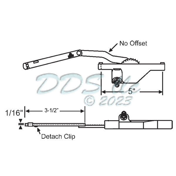 Rear Mount Casement Operators 36-278-3 | Window and Door Parts