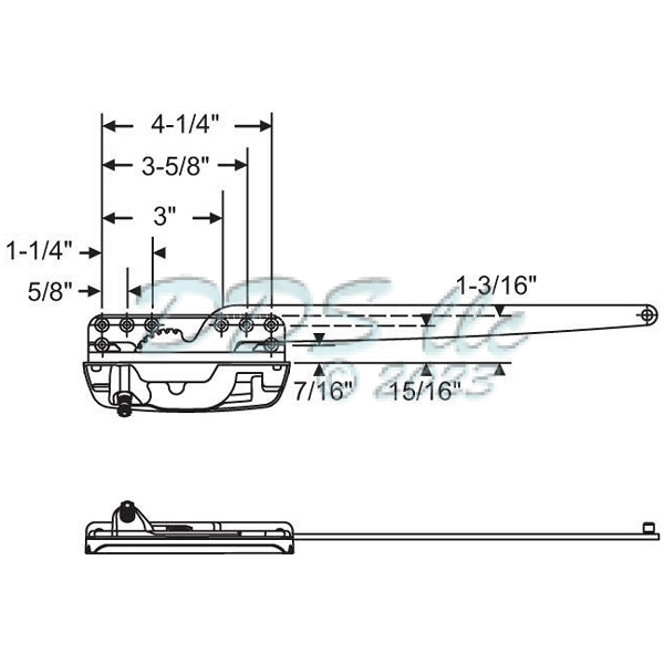Truth Sill Mounted Casement Operator 36-403EN | Window and Door Parts