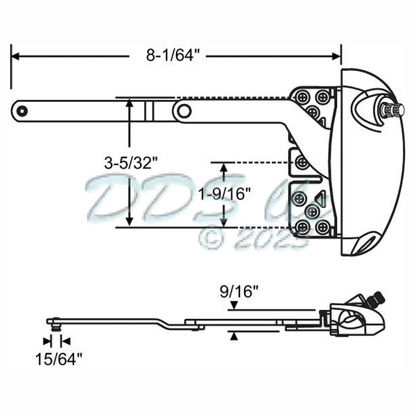 Roto Split Arm Casement Window Operator 36-525W-XD | Window and Door Parts