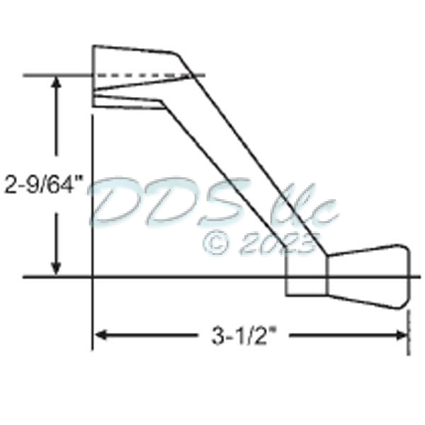 Truth Long Window Crank Handle Aluminum 37-137-7 | Window and Door Parts