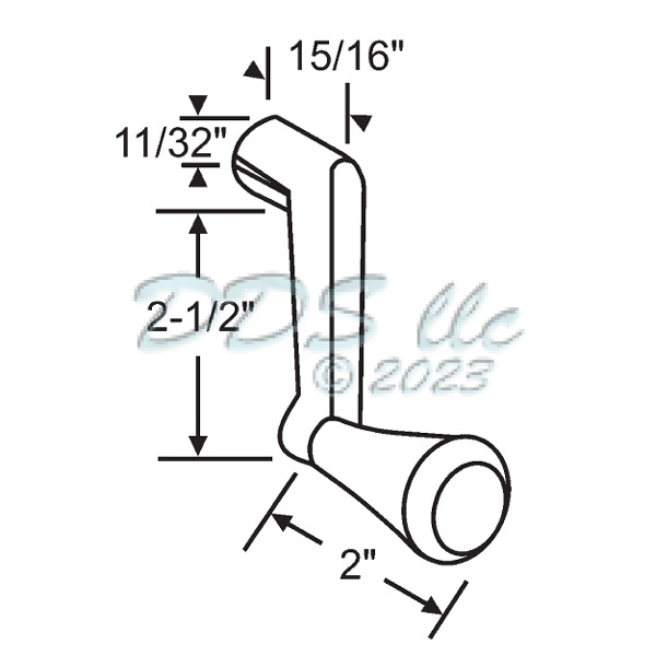 Truth ADA Window Crank Handle White 37-149-3 | Window and Door Parts