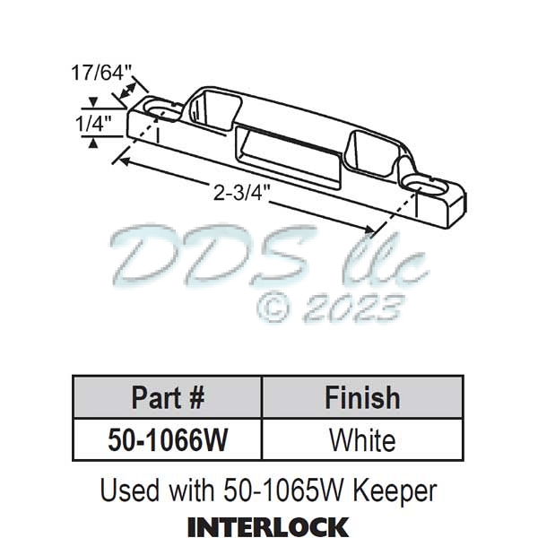 Roto Interlock Window Keeper 50-1066W | Window and Door Parts