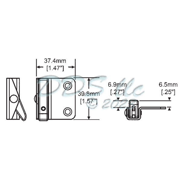 Standard Retrofit Angel Ventlock White 50-1363SBW | Window and Door Parts