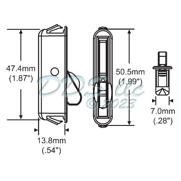 Mighton Mini Vent Lock for Windows Black 50-1453B | Window and Door Parts