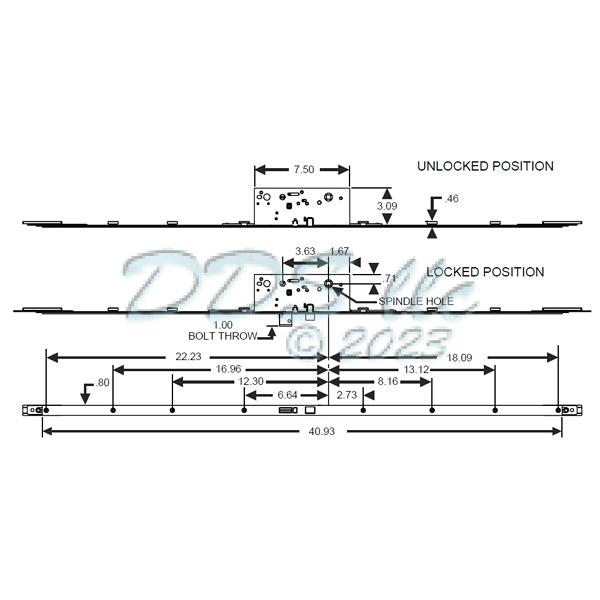Ashland XP-25 Multipoint Door Lock 56-185 | Window and Door Parts