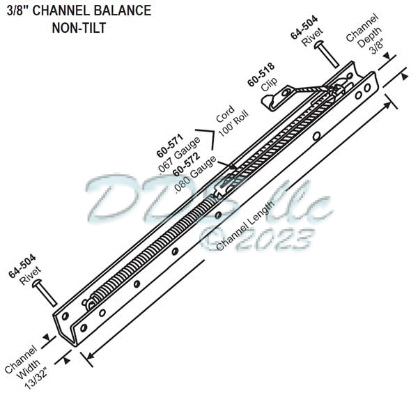 64 Series Channel Balance 64-283 | Window and Door Parts