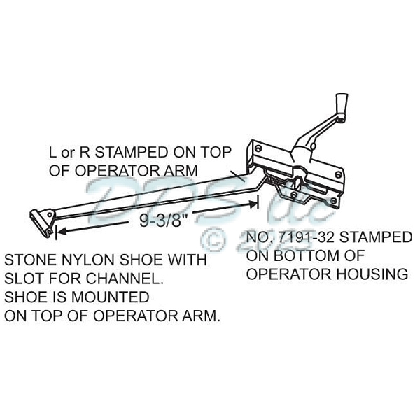 Andersen Casement Window Operator 750-1361310C | Window and Door Parts