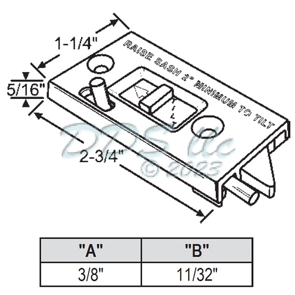 Better-Bilt Window Tilt Latch Set White 83-526MOD-WA | Window and Door ...
