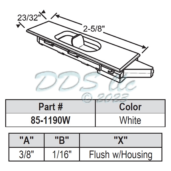 Silverline Snap-in Window Tilt Latch 85-1190W | Window and Door Parts