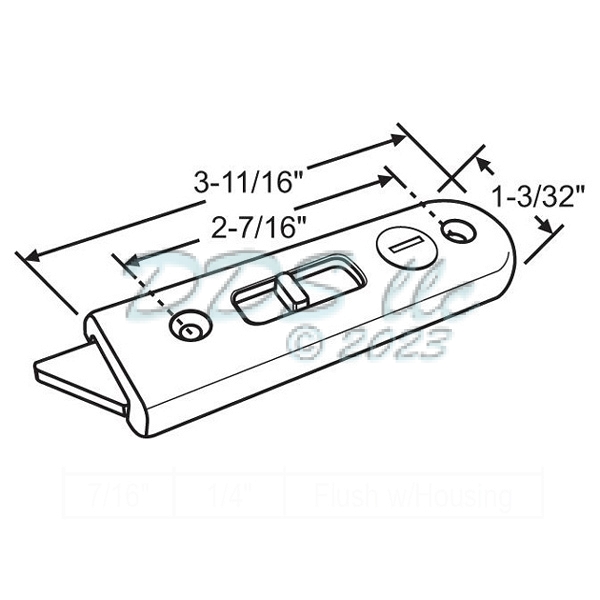 PGT Window Tilt Latch RH 85-6004RHBG | Window and Door Parts
