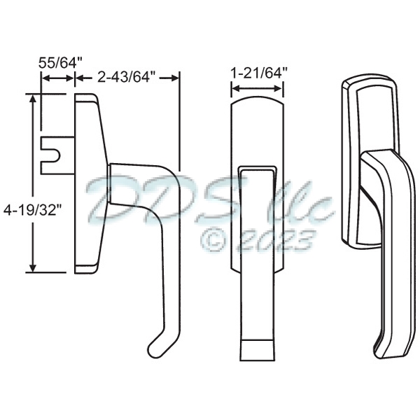 G-U Lockable Tilt and Turn Handle 40G-46553 | Window and Door Parts