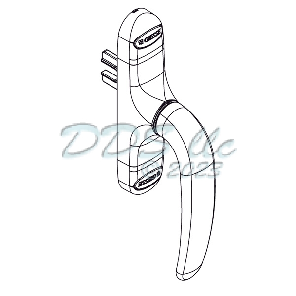 Giesse Unica Cremone Handle Black 856-10067 | Window and Door Parts