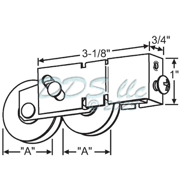 Acorn Tandem Patio Door Roller 9-405A | Window and Door Parts