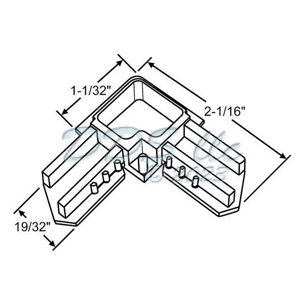 PGT Window Screen Corners 90-1165W*25 | Window and Door Parts