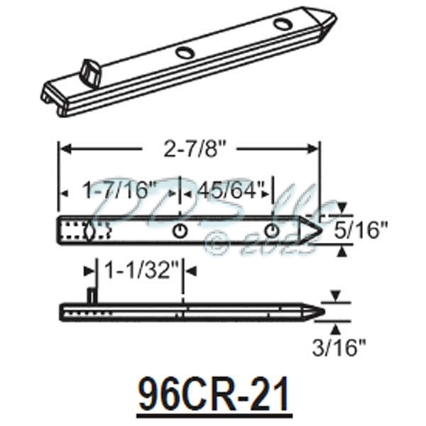 Tie-In Window Pivot Bar 96CR-21 | Window and Door Parts