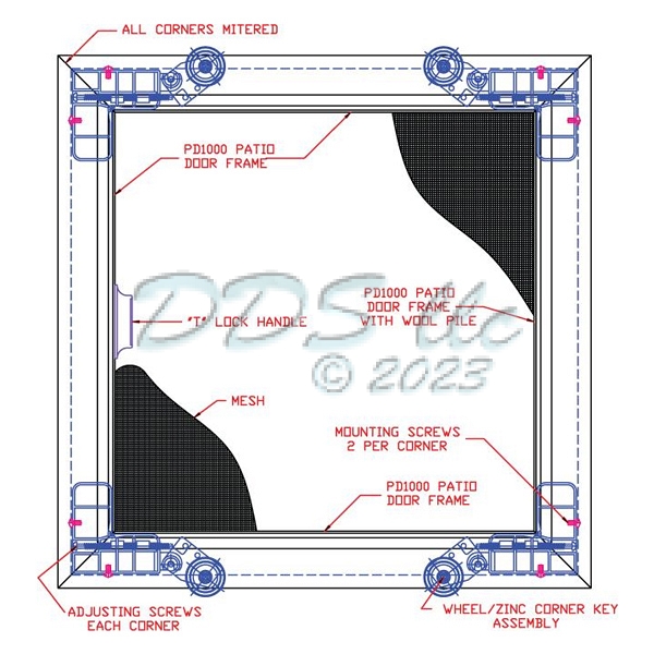 48 x 96 Knock Down Patio Screen Door White 995H-26KD | Window and Door ...