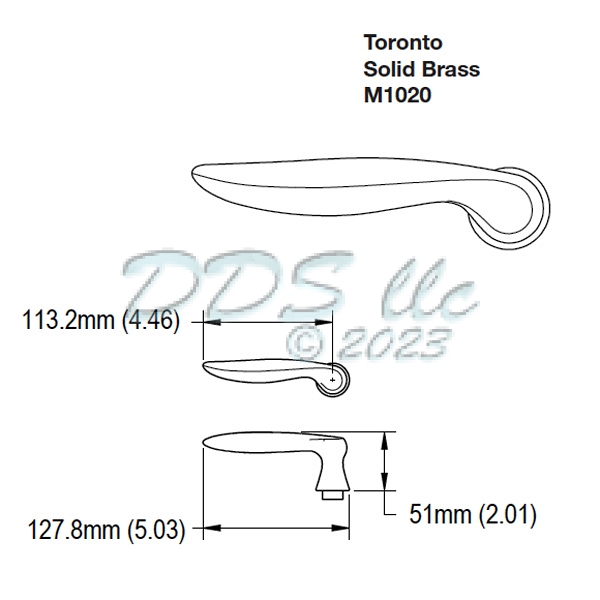 Toronto M1020 Handle Only LH 2238282 | Window and Door Parts
