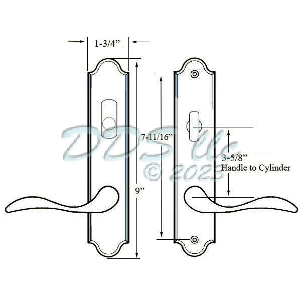 GU Venice Active Door Handle Set 854-16077 | Window and Door Parts