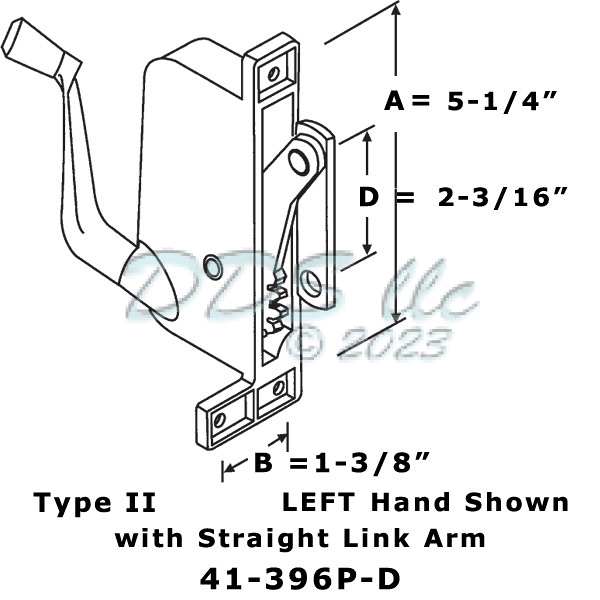 Stanley - C&E Awning Operator LH 41-396P D | Window and Door Parts