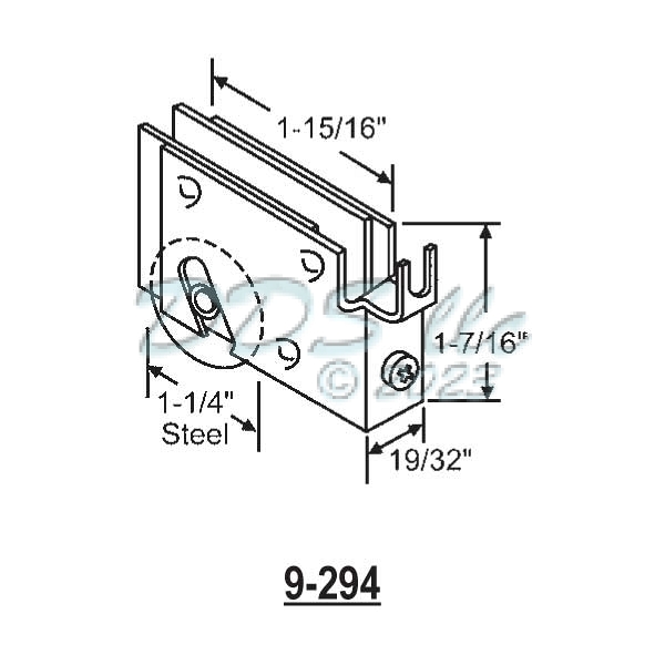Strybuc Patio Door Roller 9-294 | Window and Door Parts