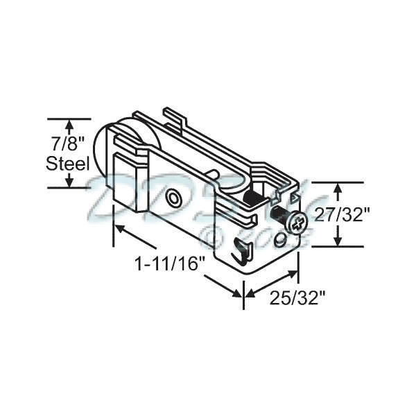 Acorn Sliding Patio Door Roller 9-295 | Window and Door Parts