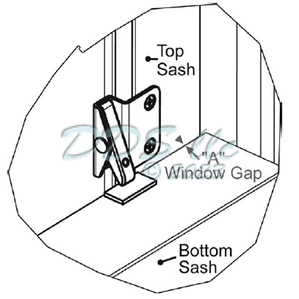 Standard Retrofit Angel Vent Lock 50-1365FBW | Window and Door Parts