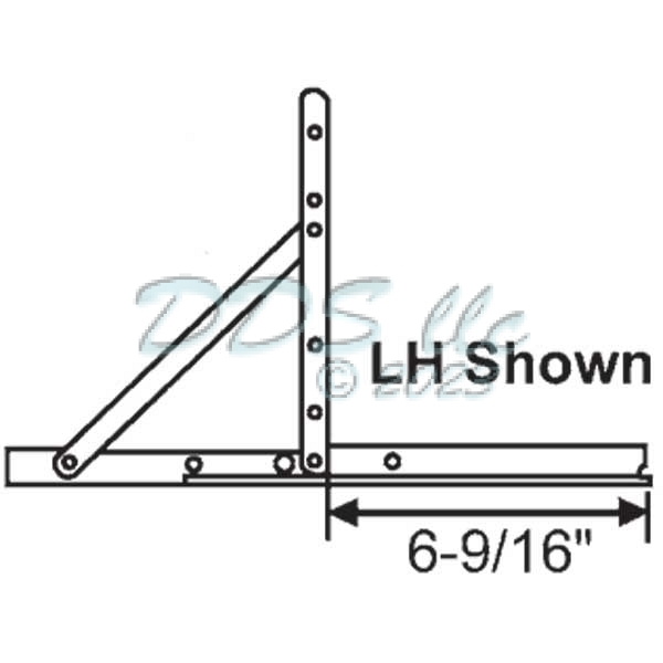 Truth 14.97 Casement Hinge LL-UR 28-15-39SS | Window and Door Parts