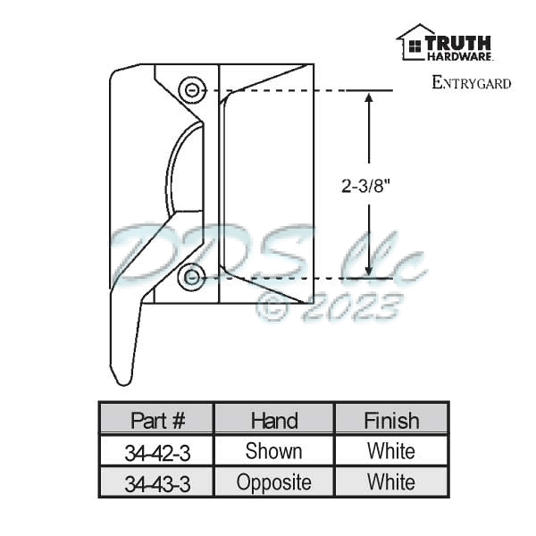 Truth Casement Lock 34-42-3 | Window and Door Parts