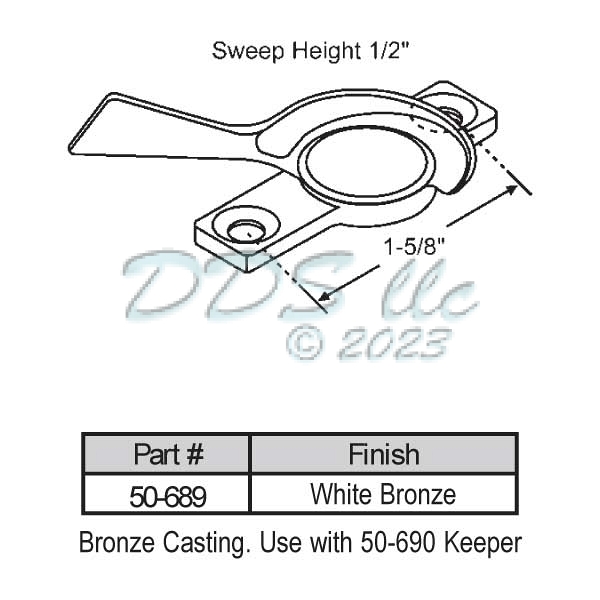 Sweep and Sash locks 50-689 | Window and Door Parts